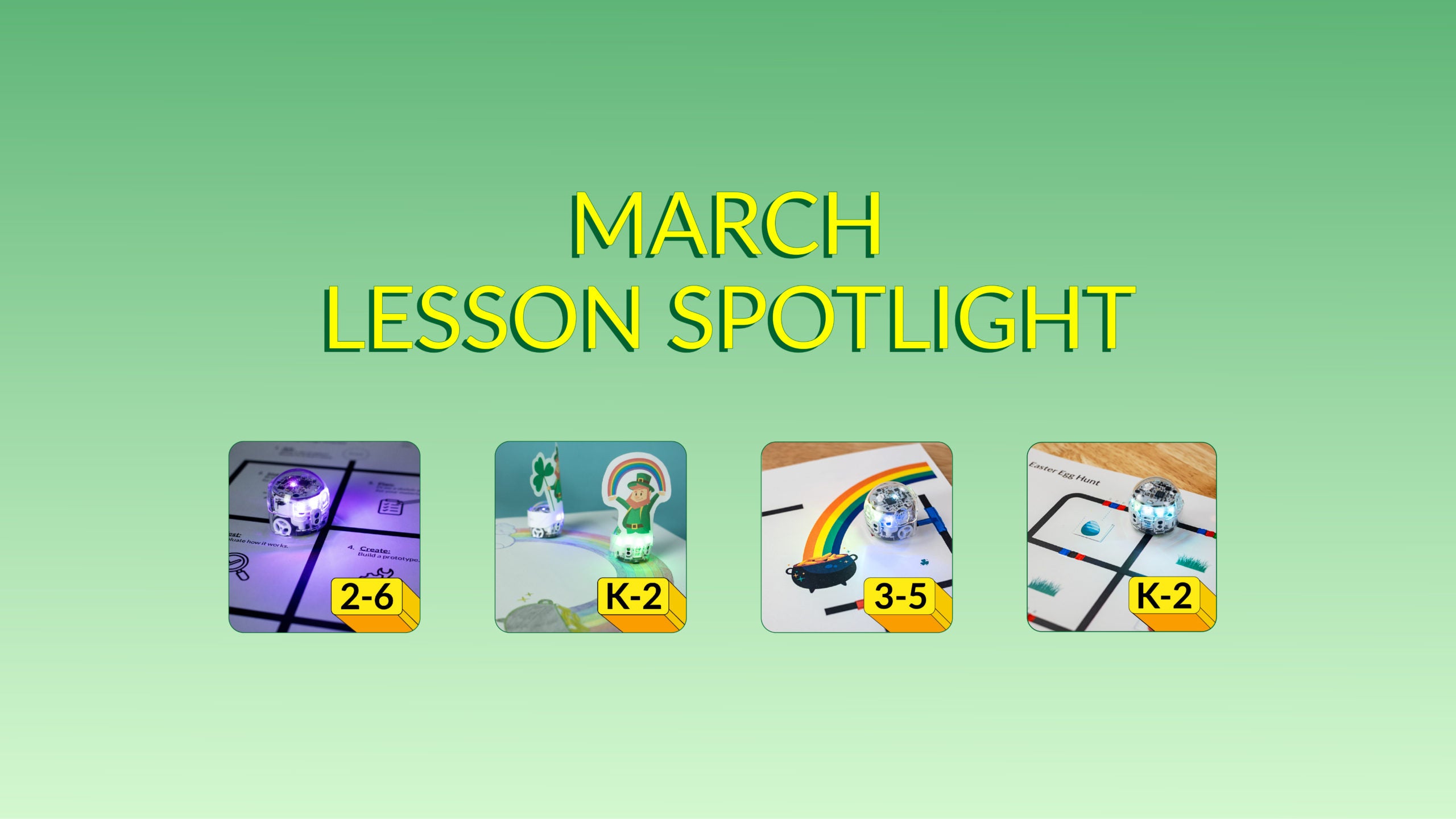 March Lesson Spotlight | STEAM Activities for Students K-6 by Ozobot